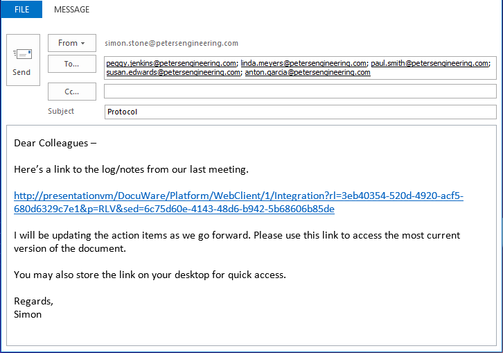 Emailing Archived Documents